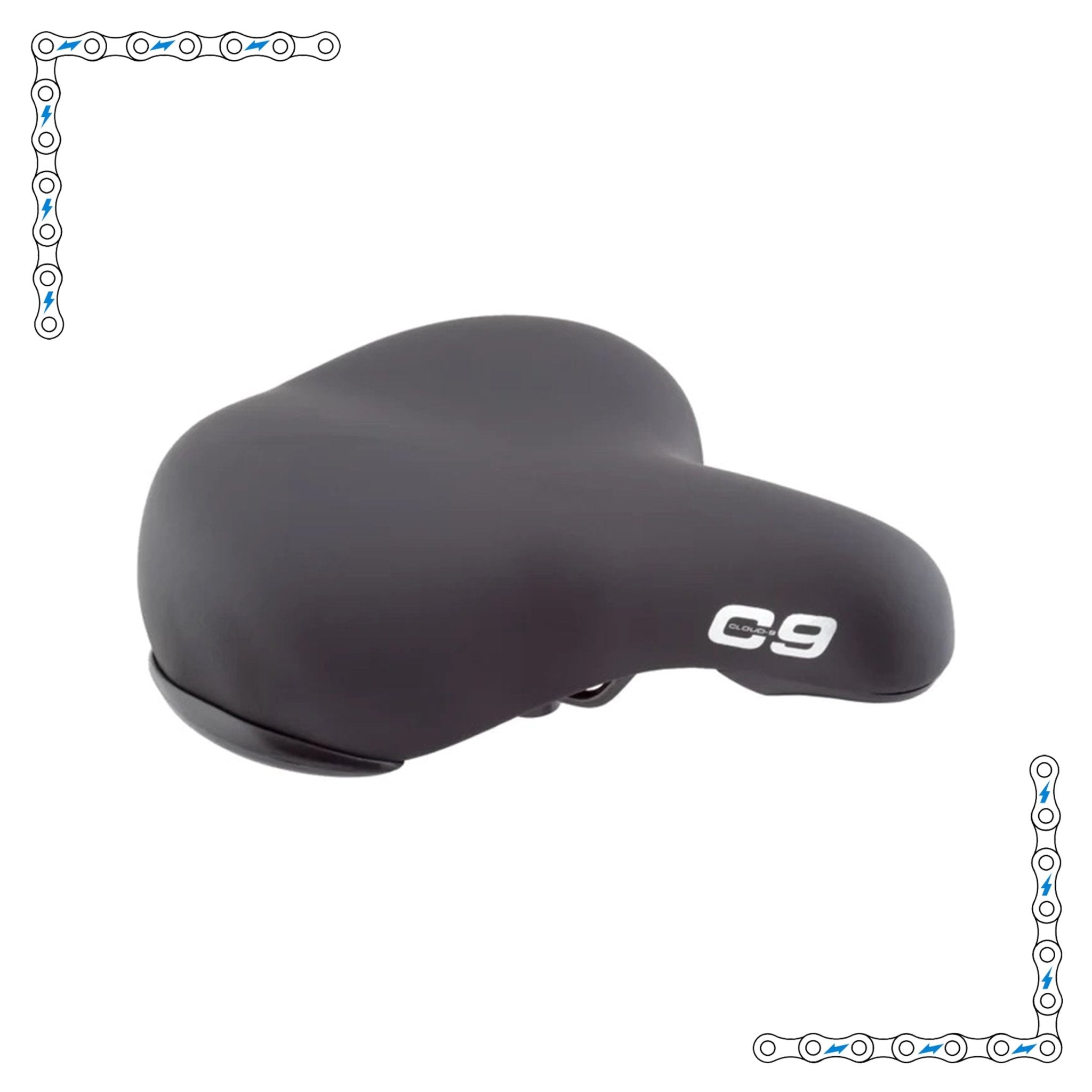 eBike Black C9 Couch Seat for Electric Bike - EZE Ryders Electric Bike Shop