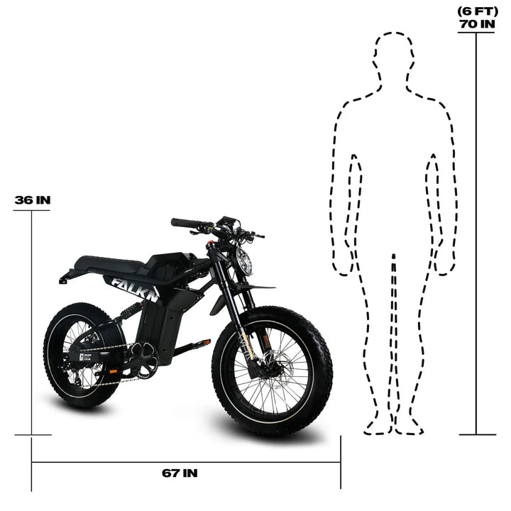 Strike Cycles Falkn 750w Moto eBike 20x4 Fat Electric e-Moto Style eBi ...